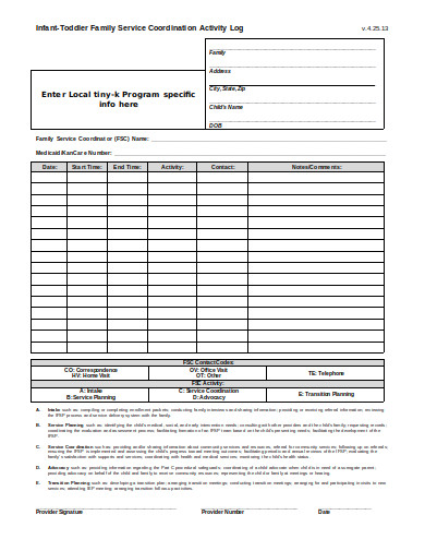 25+ Activity Log Templates in Word | Pages | PDF