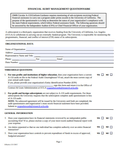 19+ Accounting Questionnaire Templates in PDF | Microsoft Word