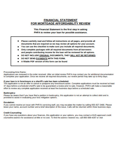 9+ Mortgage Statement Templates in PDF | DOC
