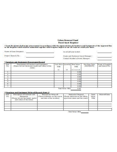 12+ Fixed Asset Register Templates in PDF | DOC | XLS