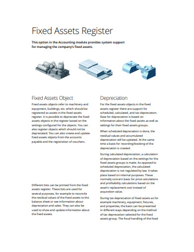 12+ Fixed Asset Register Templates in PDF | DOC | XLS