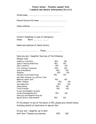 18+ School Consent Form Templates in PDF | DOC