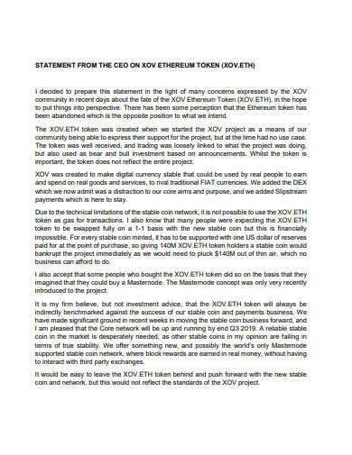 20+ CEO Statement Templates in PDF | DOC