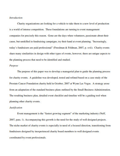 6+ Charity Event Planning Templates in PDF