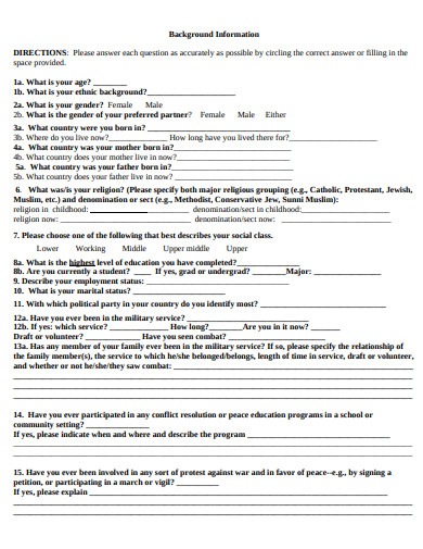 19+ Demographic Questionnaire Templates in PDF | Microsoft Word | Free ...