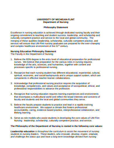 11+ Nursing Philosophy Statement Templates in PDF | DOC