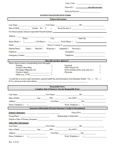 24+ Patient Registration Form Templates - PDF, DOC