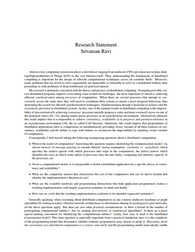 24+ Research Statement Templates in PDF | DOC
