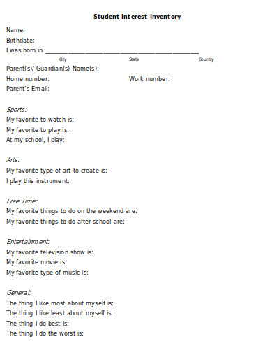 16+ Student Interest Survey Templates in PDF | DOC