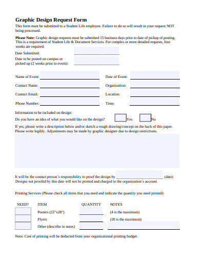 FREE 10+ Graphic Design Request Form Templates in PDF | MS Word