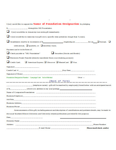10+ Charity Pledge Form Templates in PDF | DOC