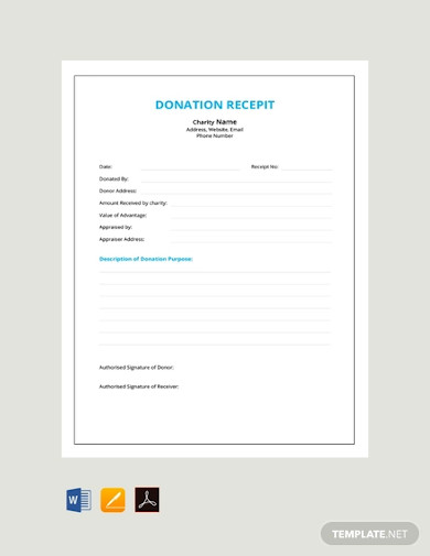 17+ Donation Receipt Letter Templates in Google Docs | Google Sheets ...