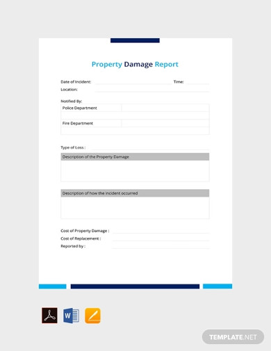 18+ Property Damage Report Templates in Google Docs | Word | Pages | PDF