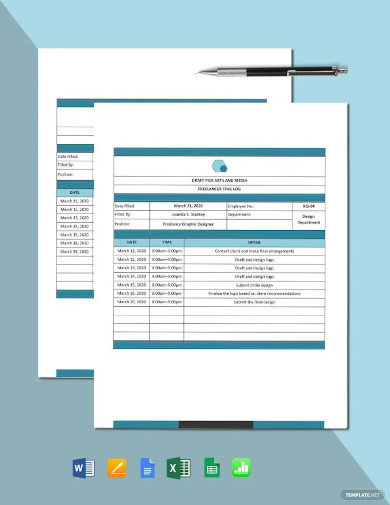 11+ Internship Time Log Templates in PDF | DOC