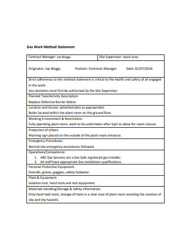 23+ Simple Method Statement Templates - PDF, DOC | Free & Premium Templates