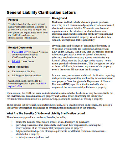 11+ Free Liability Letter Templates in PDF | Word | Google Docs