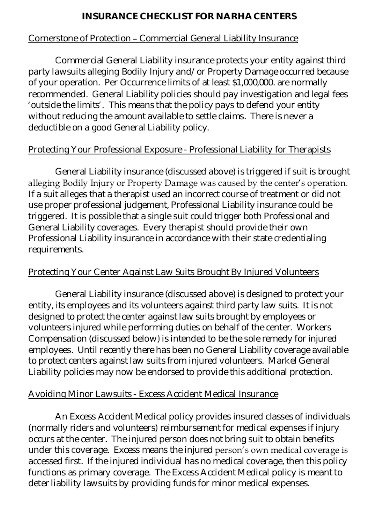 10+ Insurance Liability Checklist Templates in PDF | Word