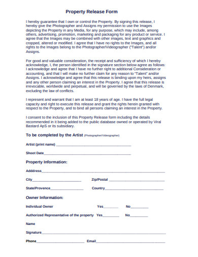 20+ Property Release Form Templates in PDF