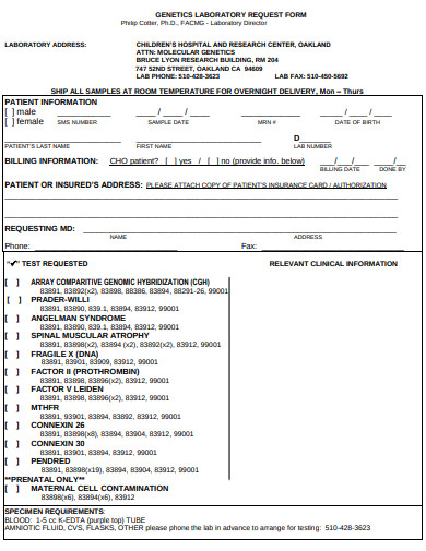 FREE 23+ Laboratory Request Form Templates in MS Word | PDF | Excel