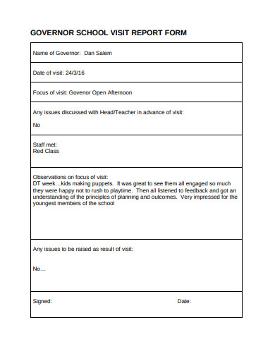 14+ Free School Visit Report Templates in Google Docs | Word | PDF ...