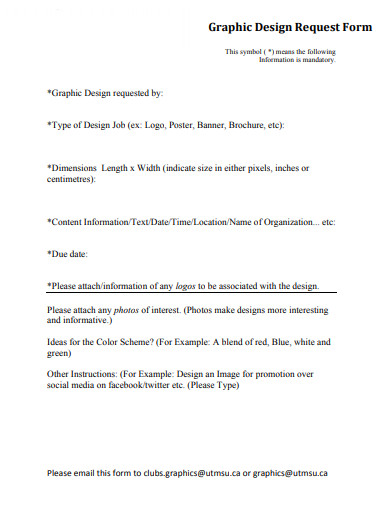 FREE 10+ Graphic Design Request Form Templates in PDF | MS Word