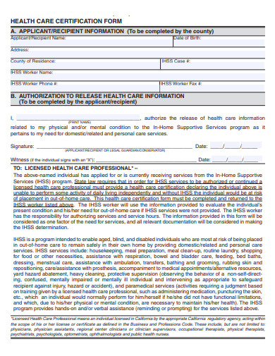 FREE 13+ Health Care Certificate Templates in MS Word | PSD | PDF