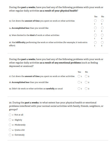 21+ Health Survey Questionnaire Templates in DOC | PDF