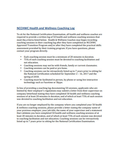 FREE 10+ Coaching Log Templates in PDF | MS Word