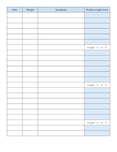 FREE 11+ Health Log Templates in PDF | MS Word