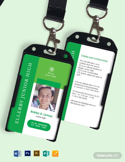 10+ Vertical ID Card Template - llustrator, MS Word, Pages, Photoshop ...