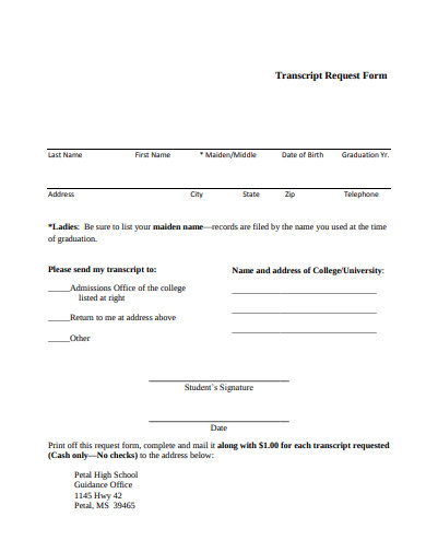 13 High School Transcript Templates In PDF DOC