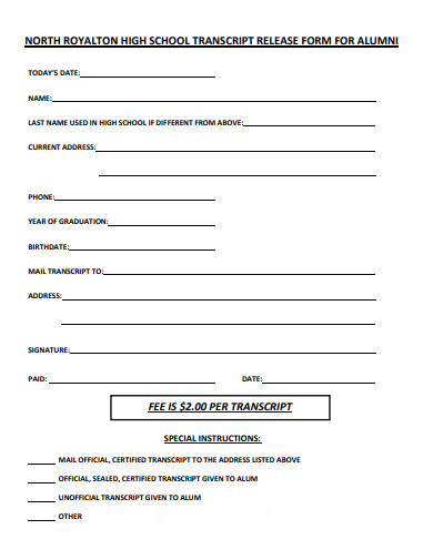 13 High School Transcript Templates In PDF DOC