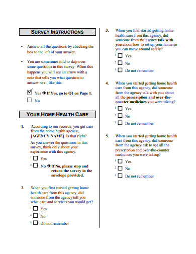 21 Health Survey Questionnaire Templates In Doc Pdf