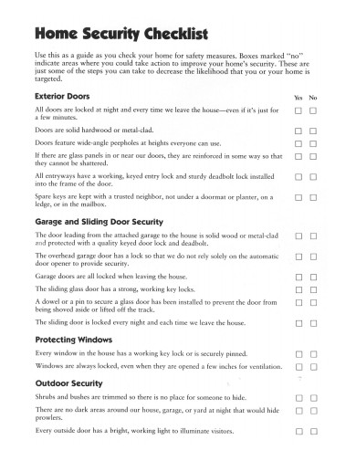 FREE 11+ Security Checklist Templates in Google Docs | MS Word | Pages ...