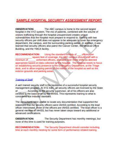 FREE 5 Security Assessment Report Templates In Google Docs MS Word Pages PDF Free 