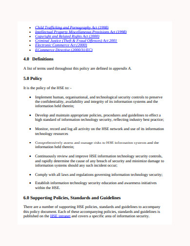 FREE 10+ IT Security Policy Templates in MS Word | PDF