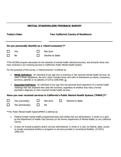 9+ Stakeholder Feedback Survey Templates in PDF | DOC