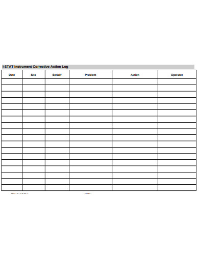 FREE 7+ Corrective Action Log Templates in MS Word | PDF