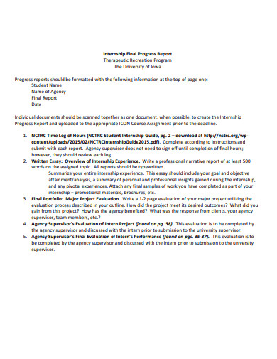 9 Internship Final Report Templates In PDF DOC