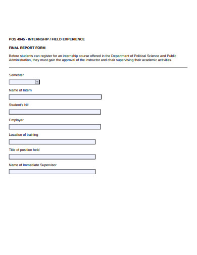 9+ Internship Final Report Templates in PDF | DOC