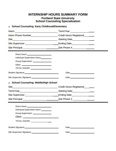 10+ Internship Summary Templates in PDF | DOC