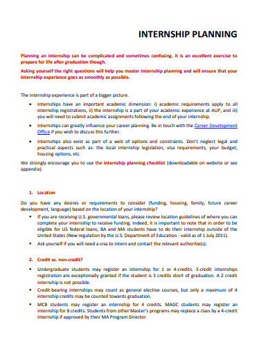 14+ Internship Plan Templates in DOC | PDF