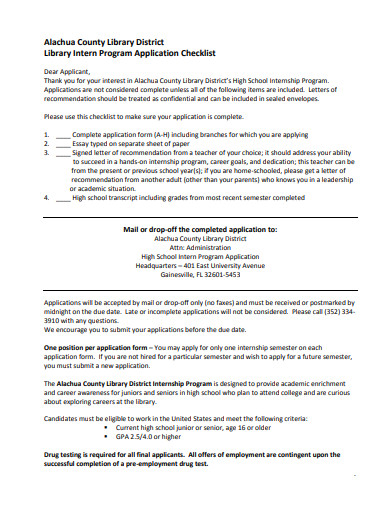 11+ Internship Program Checklist Templates in PDF | DOC