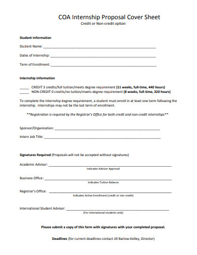 11+ Internship Proposal Templates in PDF | DOC