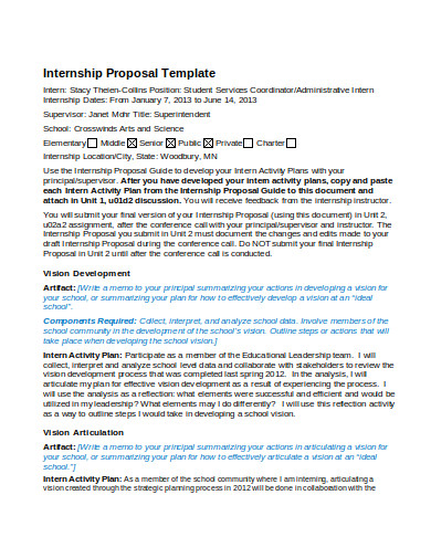 11+ Internship Proposal Templates in PDF | DOC
