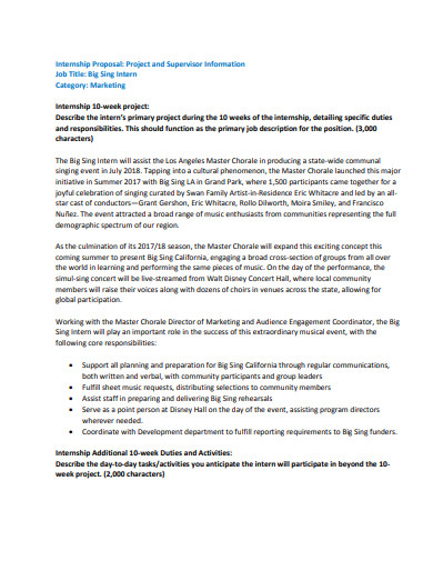 10+ Internship Project Proposal Templates in PDF | DOC