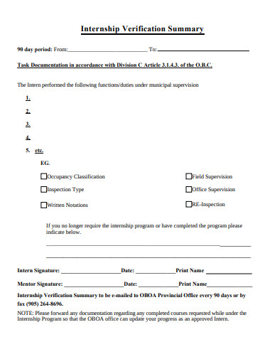 10+ Internship Summary Templates in PDF | DOC