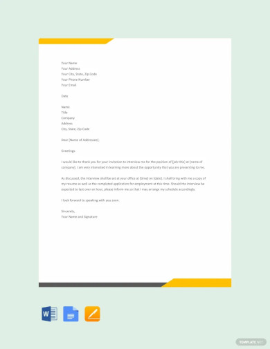 Interview Letter Templates - 31+ Free Word, PDF Documents Download