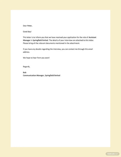 Interview Letter Templates - 31+ Free Word, PDF Documents Download