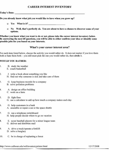 10+ Career Interest Survey Templates in Google Docs | Word | Pages | PDF